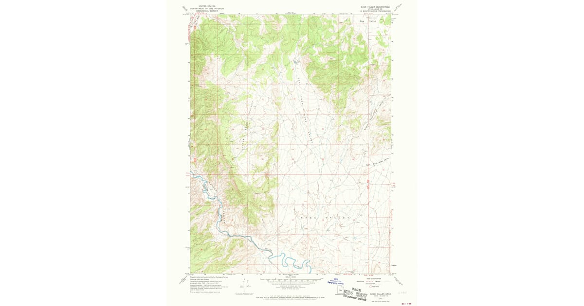 1967 Map of Sage Valley, Juab County, UT — High-Res | Pastmaps