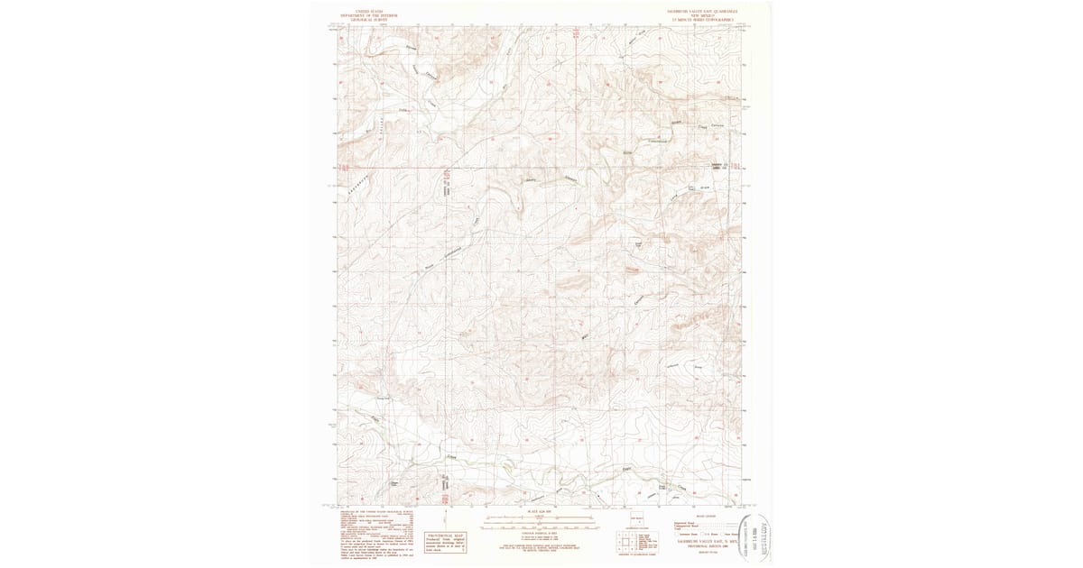 1989 Map of Sagebrush Valley East, Chaves County, NM — High-Res | Pastmaps