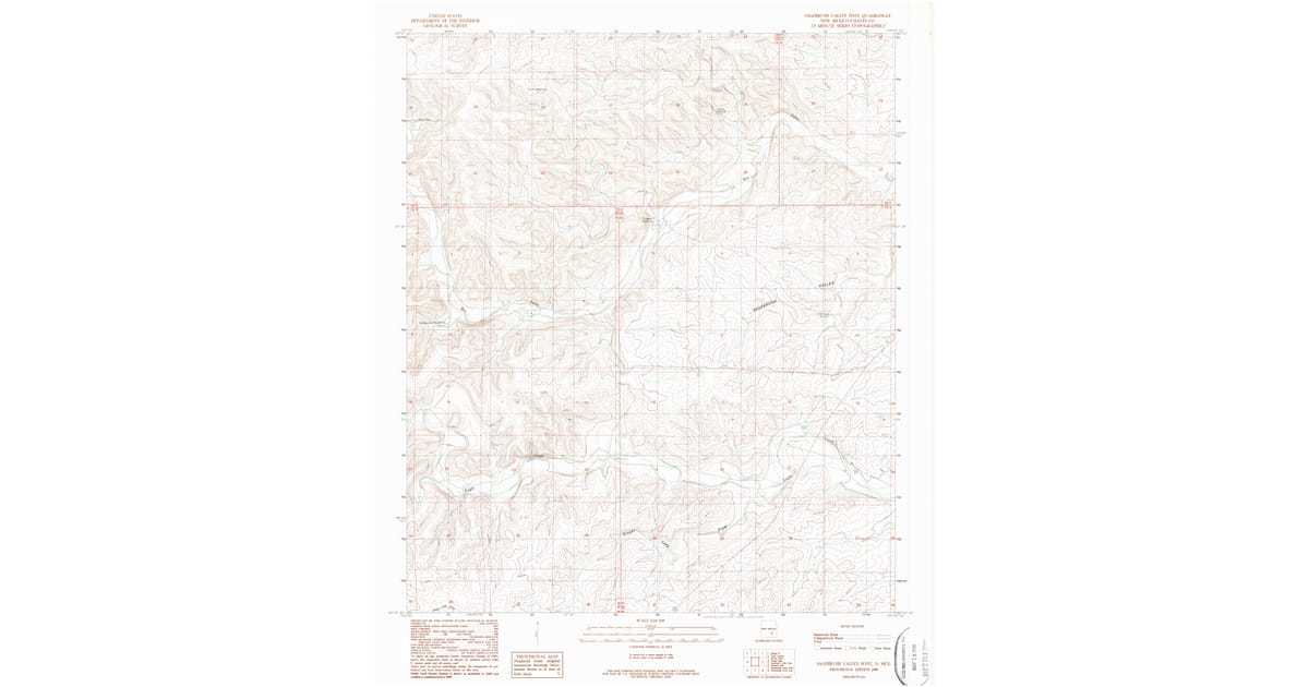1989 Map of Sagebrush Valley West, Chaves County, NM — High-Res | Pastmaps