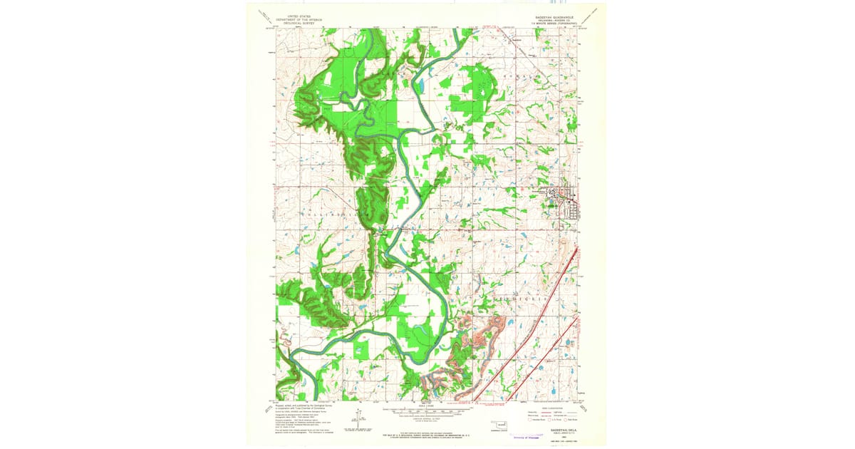 1963 Map of Sageeyah, Rogers County, OK — High-Res | Pastmaps