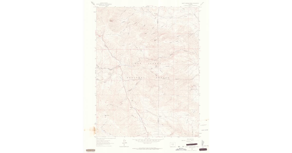 1963 Map of Saint Charles Peak, Custer County, CO — High-Res | Pastmaps