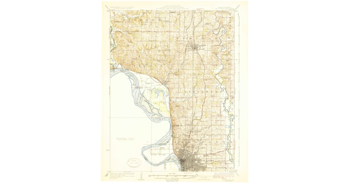 1926 Map of Saint Joseph, Andrew County, MO — High-Res | Pastmaps