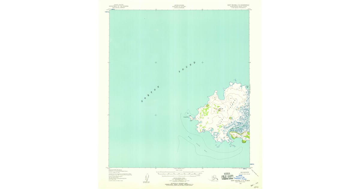 1952 Map of Saint Michael C-2, Nome Borough, AK — High-Res | Pastmaps