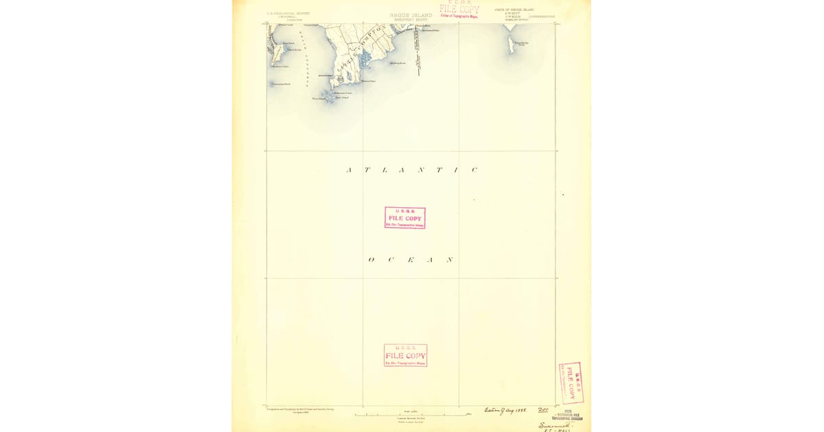 1888 Map of Sakonnet, Newport County, RI — High-Res | Pastmaps