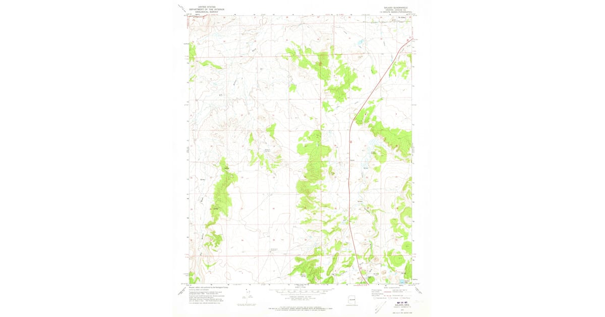 1971 Map of Salado, Apache County, AZ — High-Res | Pastmaps