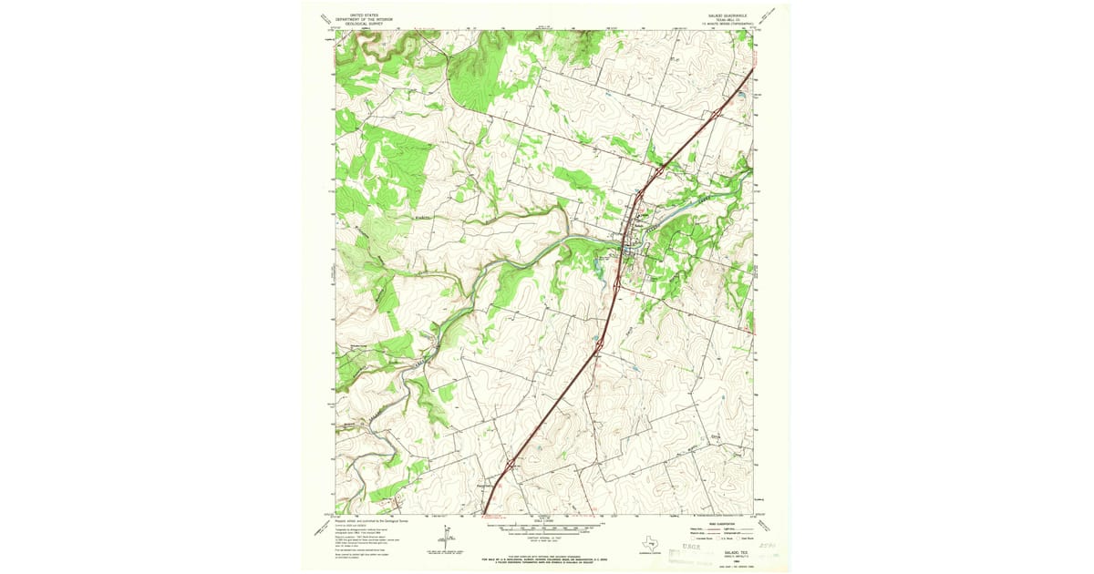 1964 Map of Salado, TX — High-Res | Pastmaps