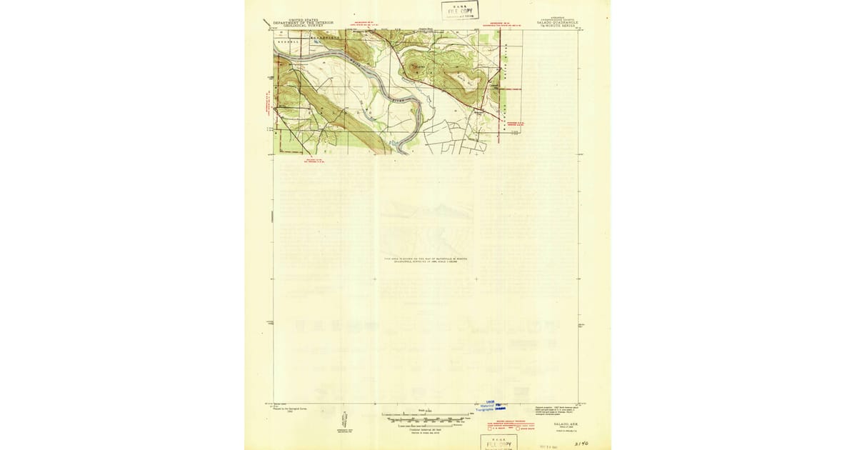 1942 Map of Salado, AR — High-Res | Pastmaps