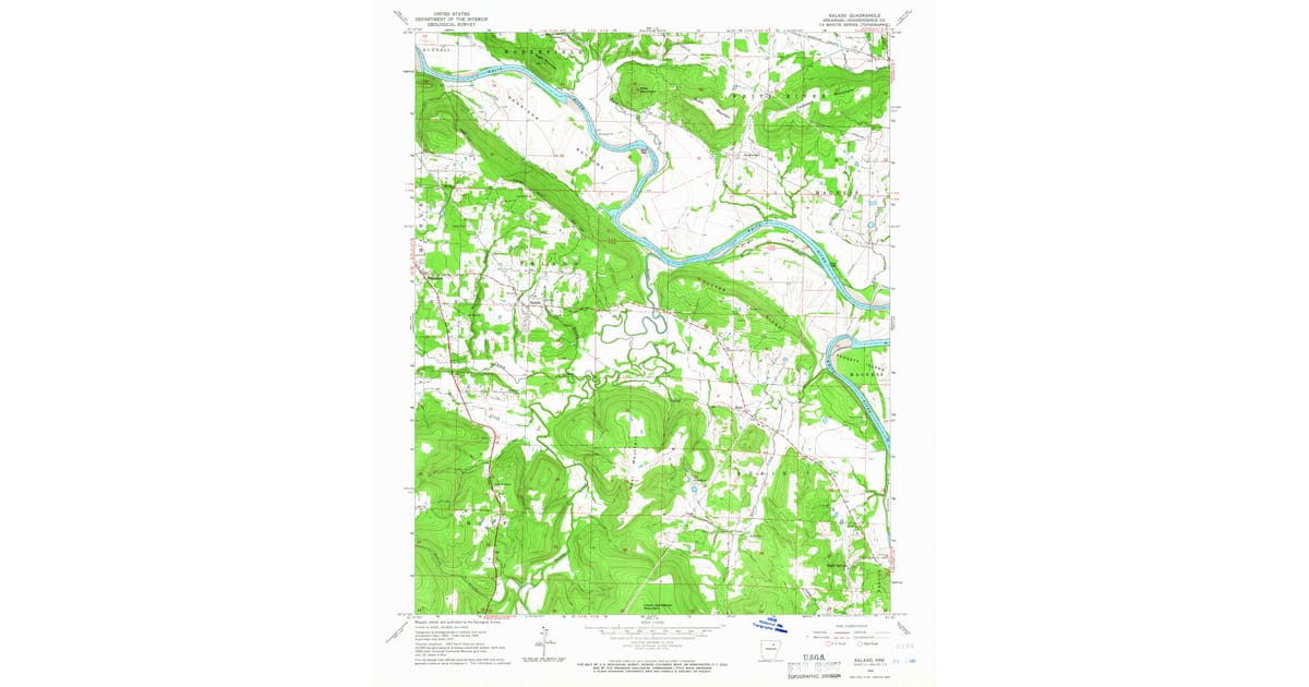 1965 Map of Salado, AR — High-Res | Pastmaps