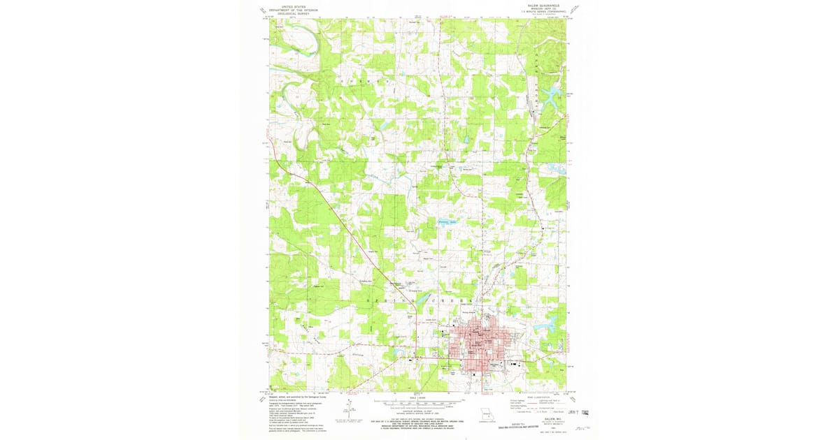 1981 Map of Salem, MO — High-Res | Pastmaps