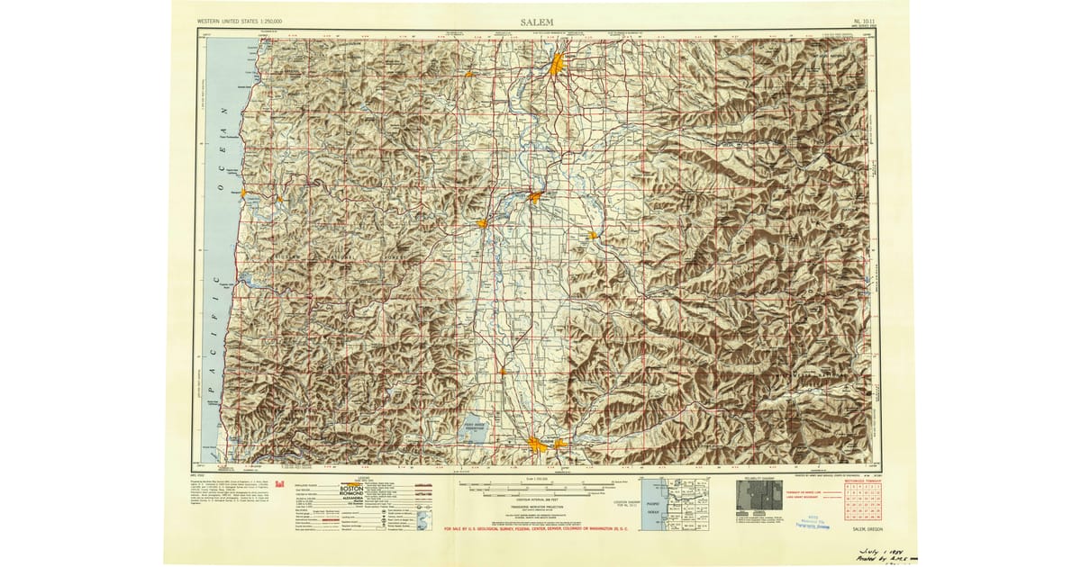 1954 Map of Salem, OR — High-Res | Pastmaps