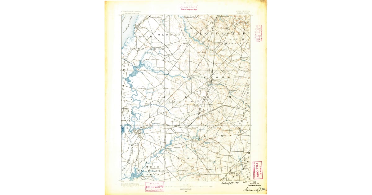 Old Maps of Harrison Township, NJ for Genealogy | Pastmaps