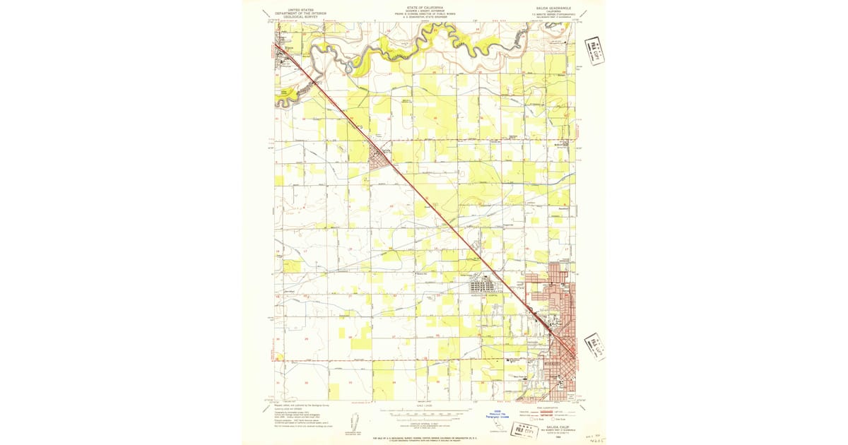1953 Map of Salida, CA — High-Res | Pastmaps