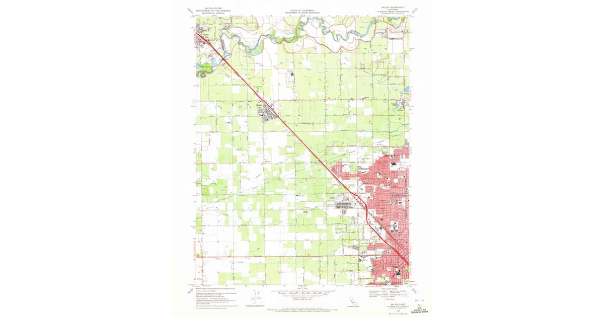 1969 Map of Salida, CA — High-Res | Pastmaps