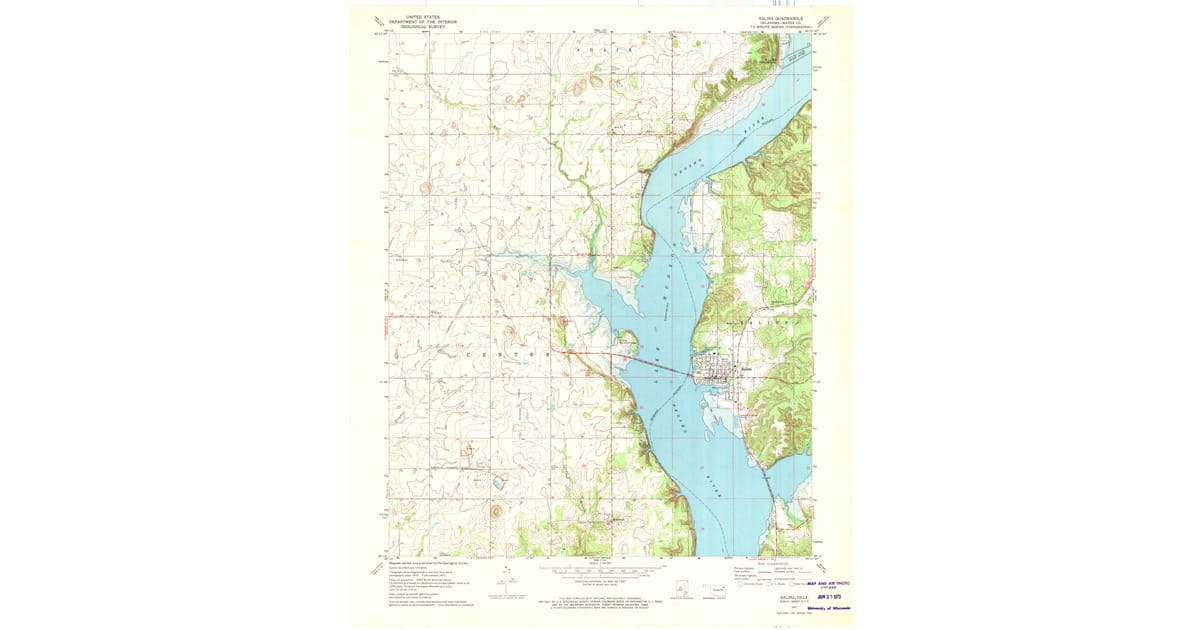 1971 Map of Salina, OK — High-Res | Pastmaps