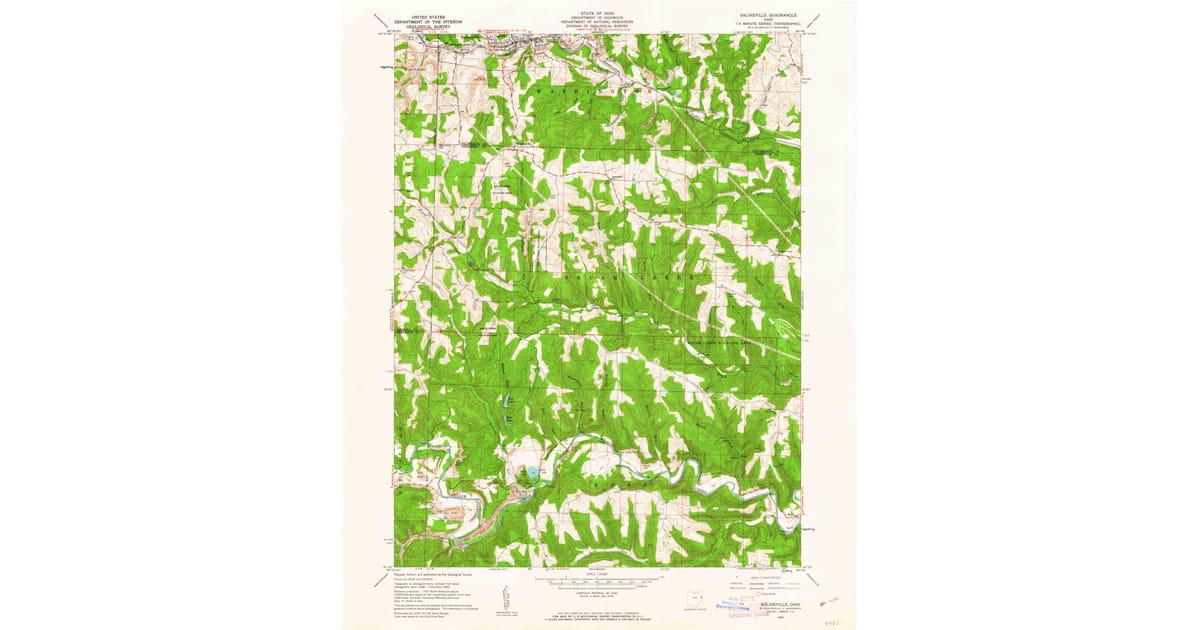 1960 Map of Salineville, OH — High-Res | Pastmaps