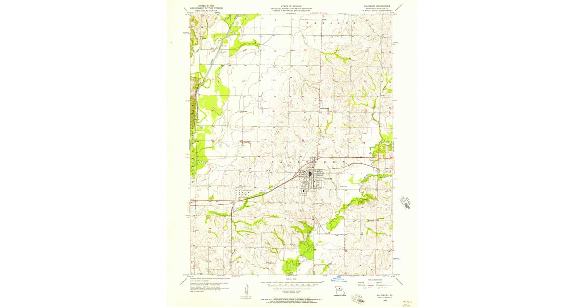 1956 Map of Salisbury, MO — High-Res | Pastmaps