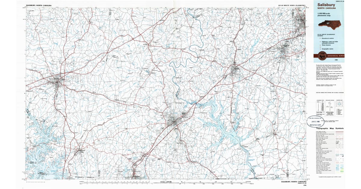 1980s Maps of Oak Ridge, Salisbury | Pastmaps