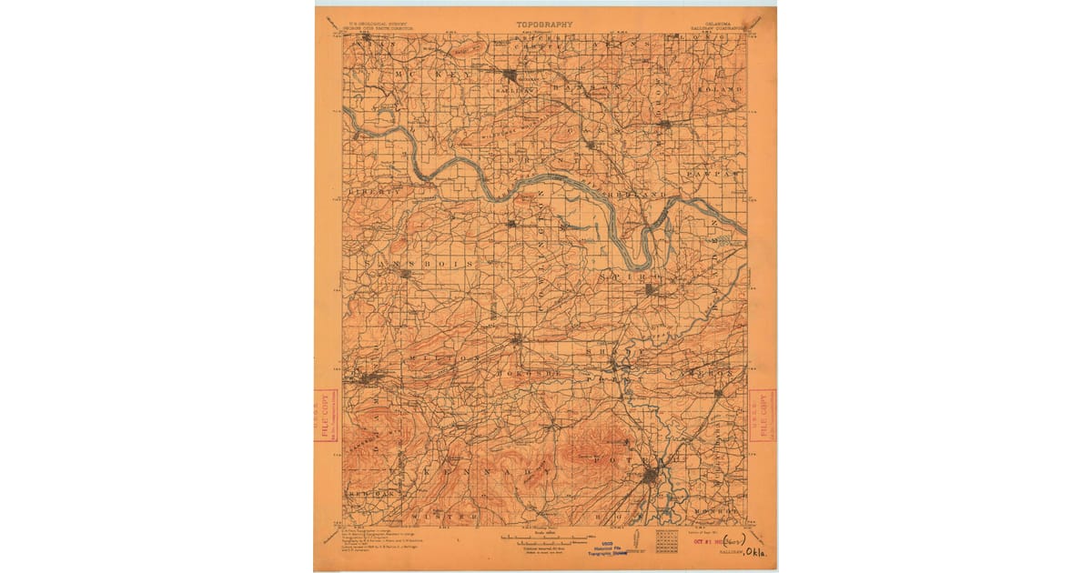 1910s Maps of Sequoyah County, OK | Pastmaps