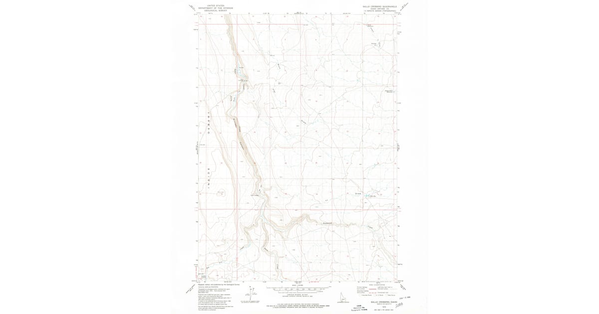 1979 Map of Salls Crossing, Owyhee County, ID — High-Res | Pastmaps