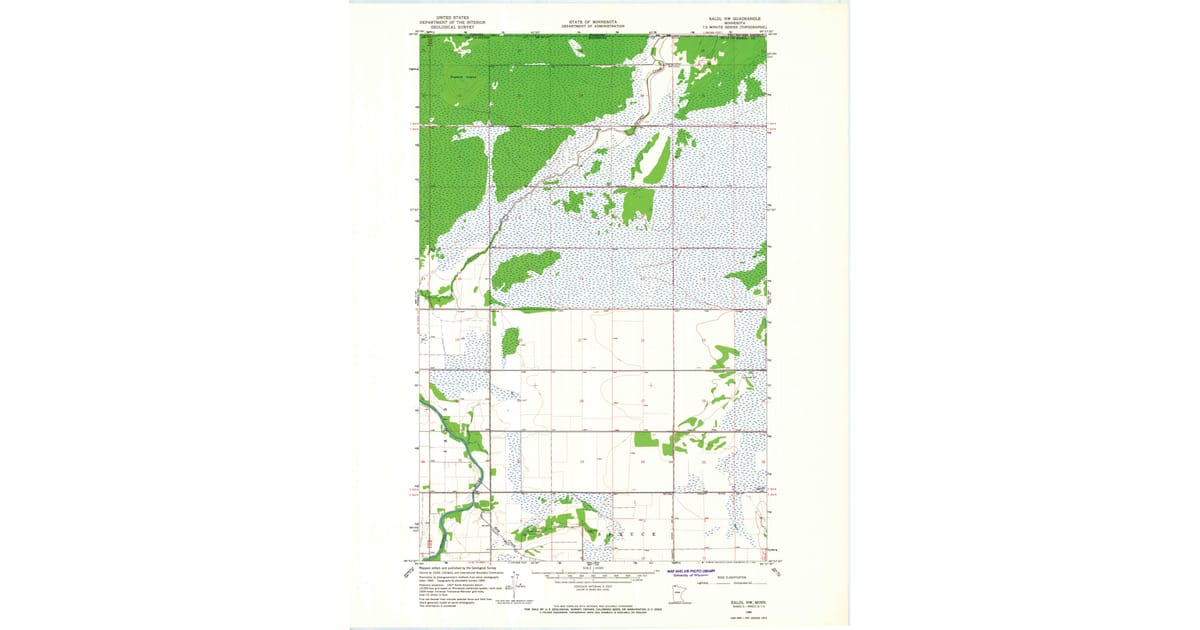 1966 Map of Salol NW, Roseau County, MN — High-Res | Pastmaps