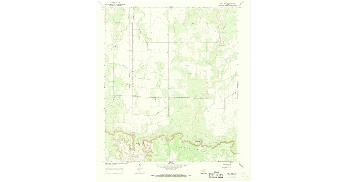 1967 Map of Salt Gap, McCulloch County, TX — High-Res | Pastmaps