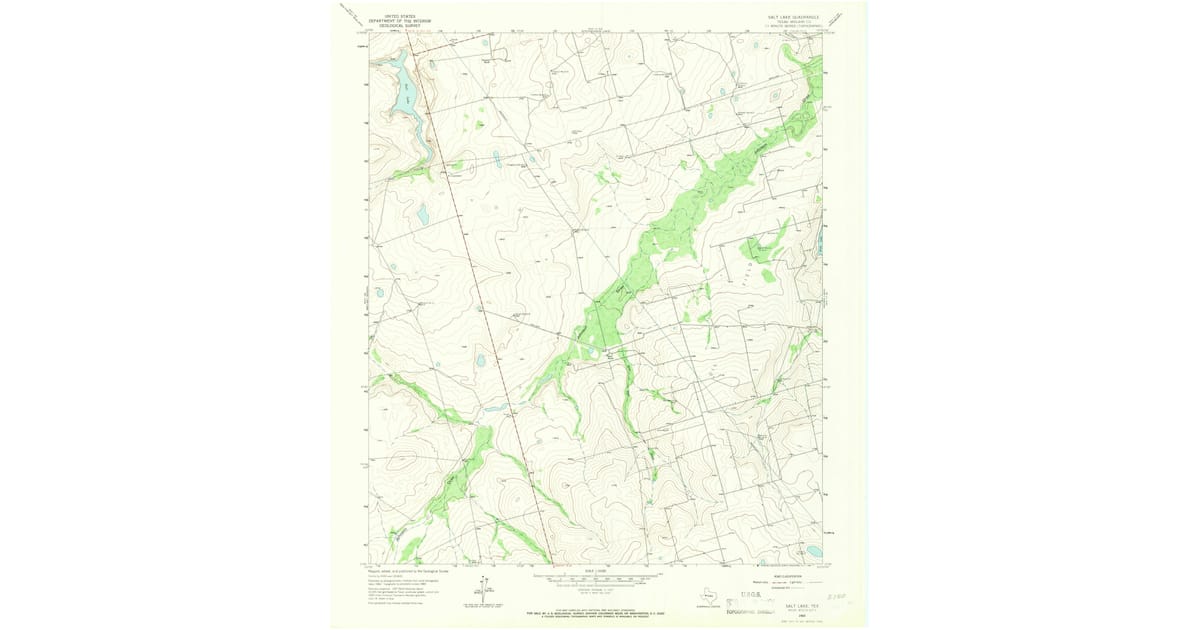 1965 Map of Salt Lake, Midland County, TX — High-Res | Pastmaps