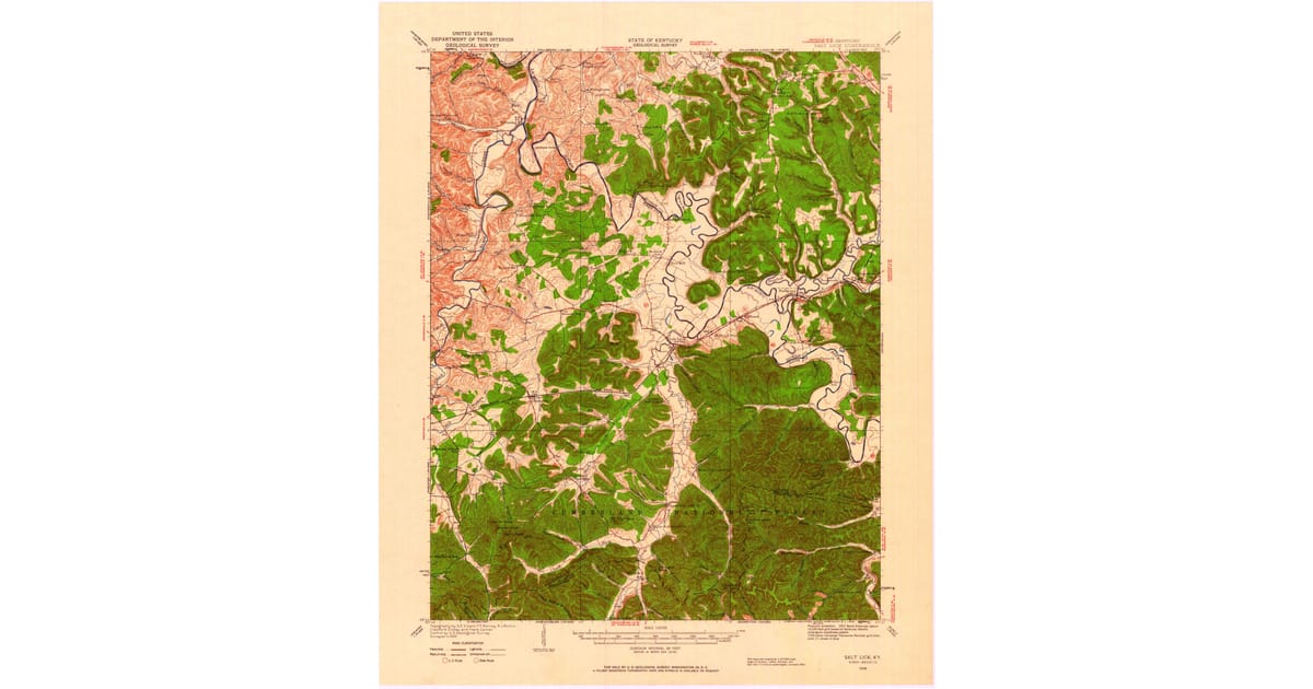1929 Map of Salt Lick, KY — High-Res | Pastmaps