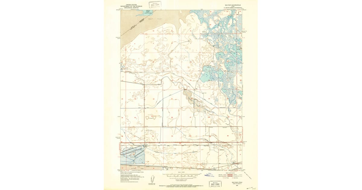 1951 Map of Saltair, Salt Lake County, UT — High-Res | Pastmaps