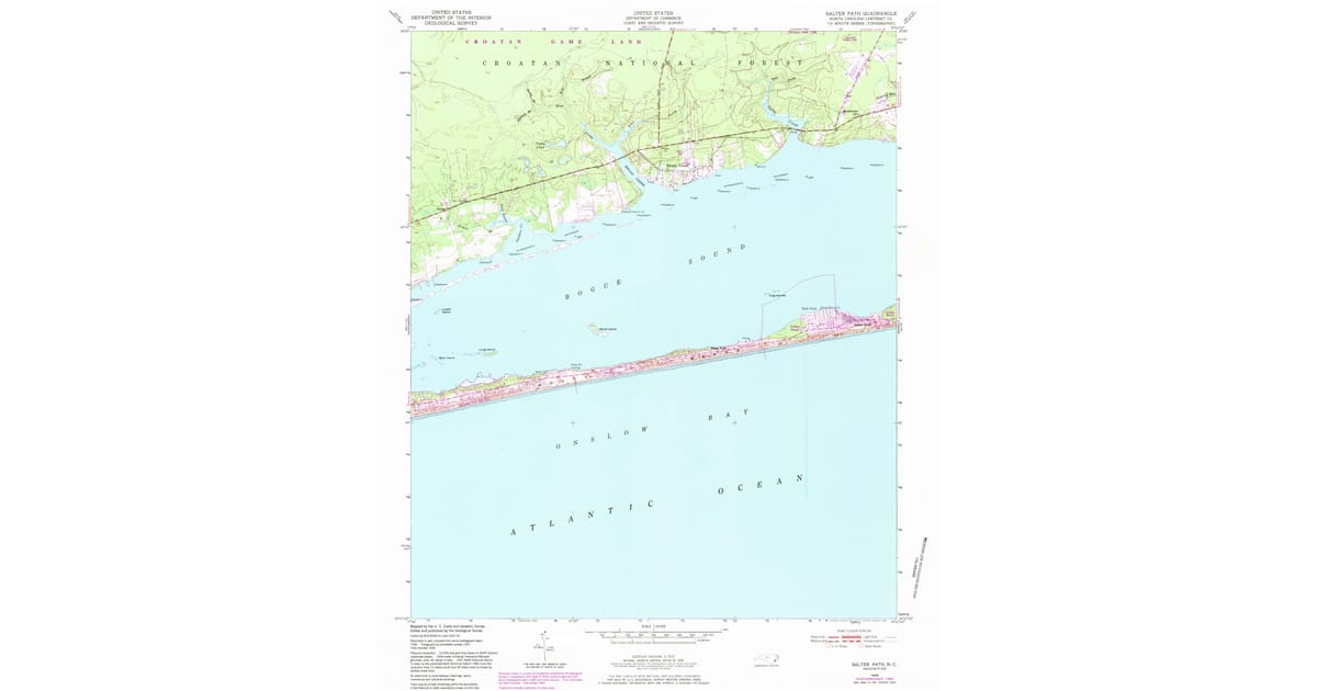 Old Historical Maps of Salter Path, NC | Pastmaps