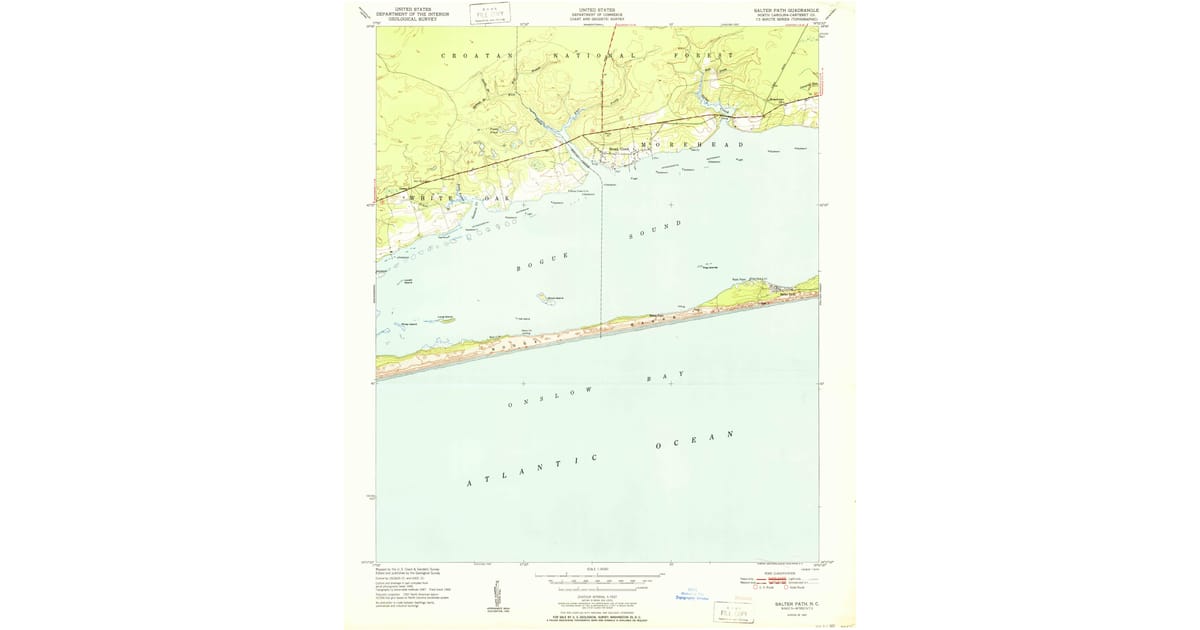 1950s Maps of Salter Path, NC | Pastmaps
