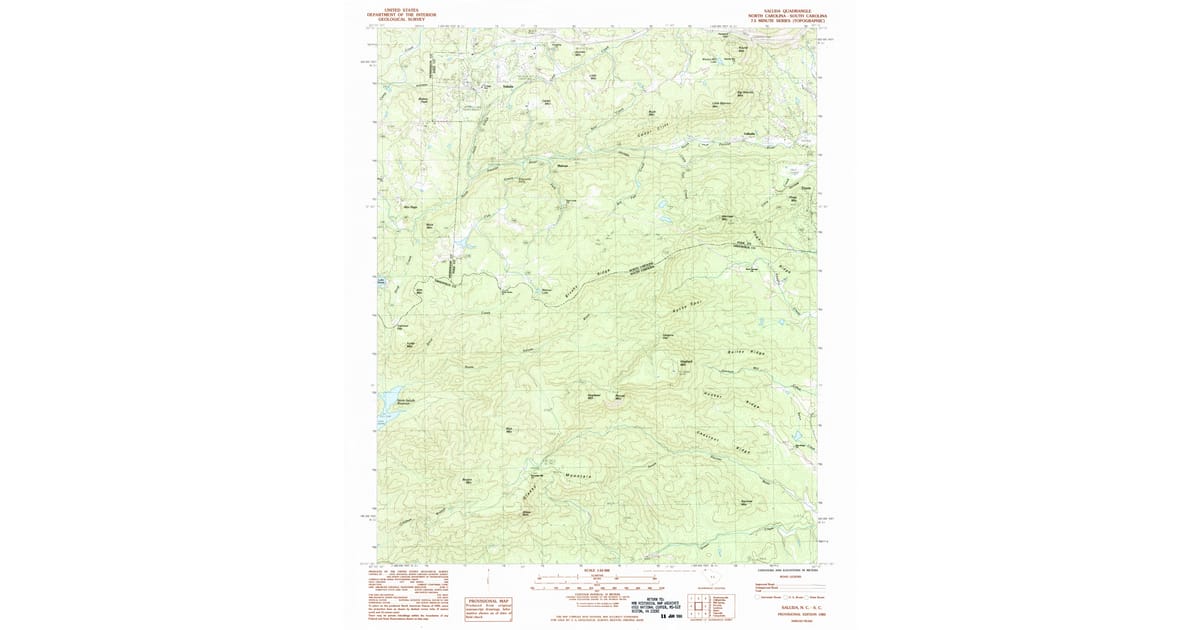 1983 Map of Saluda, NC — High-Res | Pastmaps