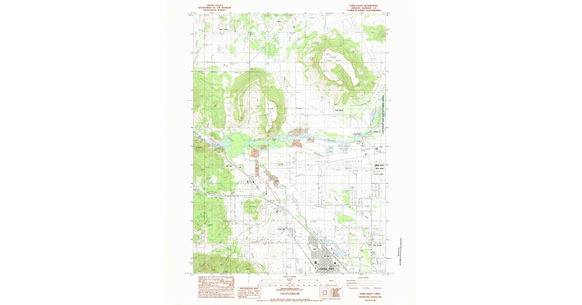 1980s Maps of Sams Valley, OR | Pastmaps