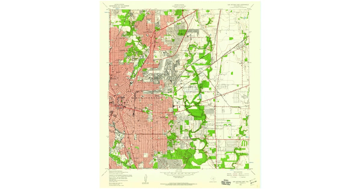 Old Maps of Arsenal, San Antonio for Academic Research | Pastmaps