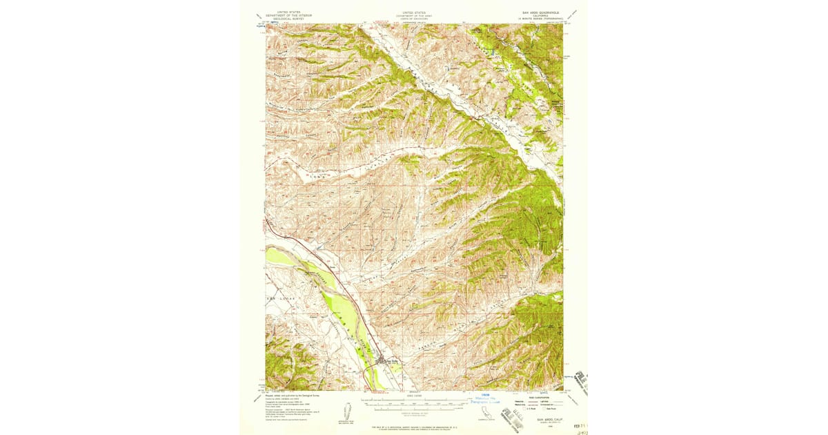1956 Map of San Ardo, CA — High-Res | Pastmaps