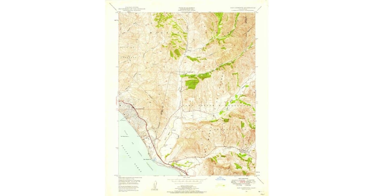 1948 Map of San Clemente, CA — High-Res | Pastmaps