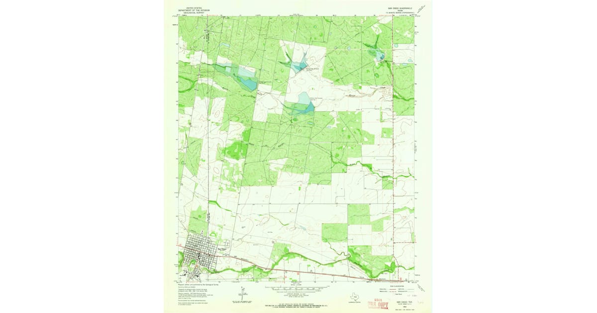 1960s Maps of San Diego, TX | Pastmaps