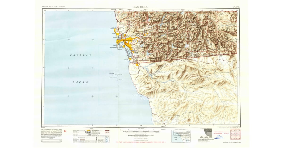 1950s Maps of Pine Valley, CA | Pastmaps