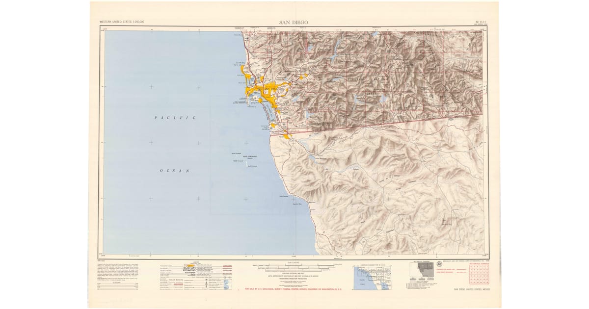 1955 Map of San Diego, CA — High-Res | Pastmaps