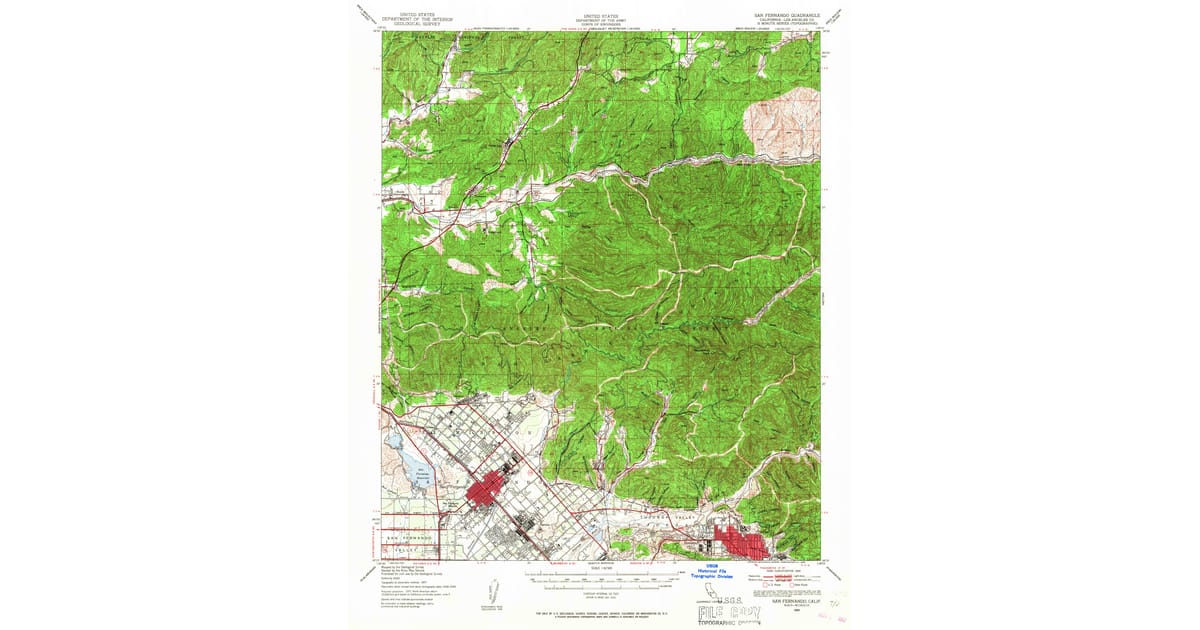1940s Maps of Sunland, Los Angeles | Pastmaps