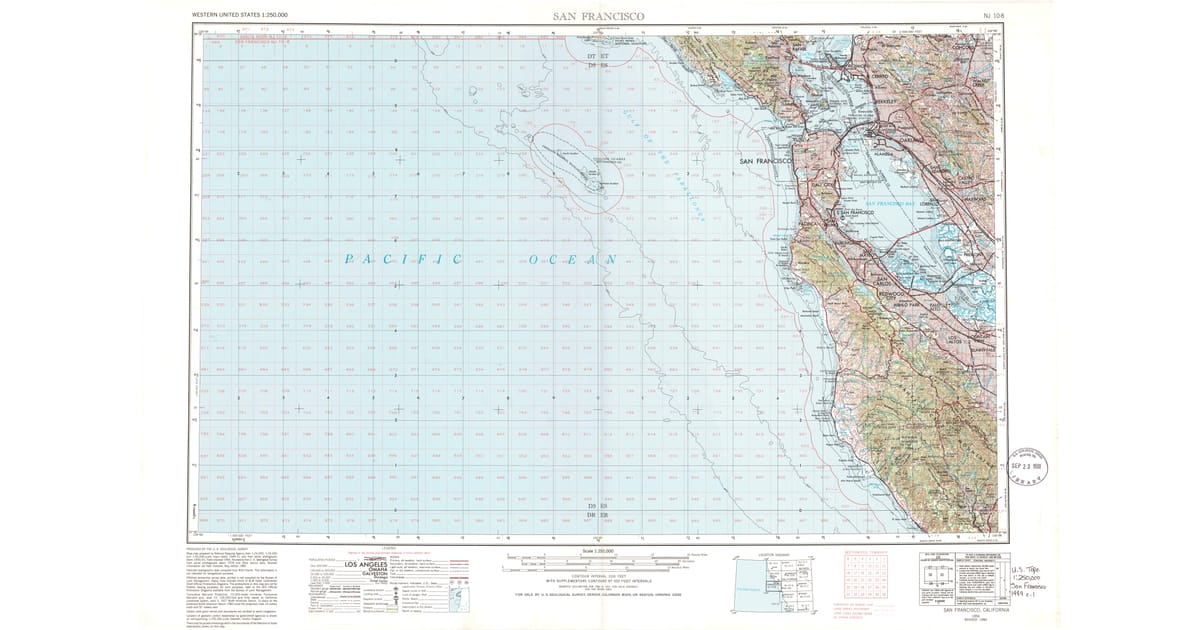 1956 Map of San Francisco, CA — High-Res | Pastmaps