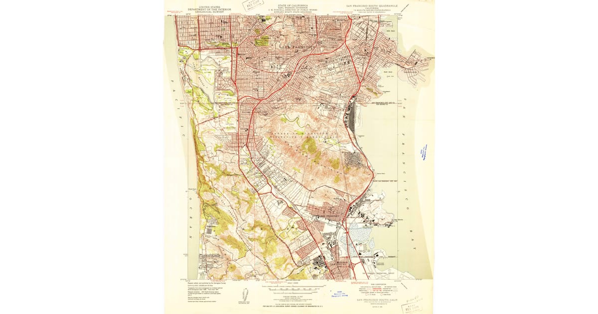 1950s Maps of Pacifica, CA | Pastmaps