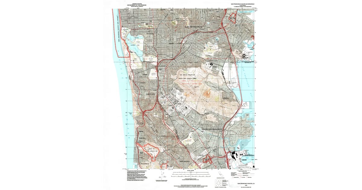 1990s Maps of Colma, CA | Pastmaps