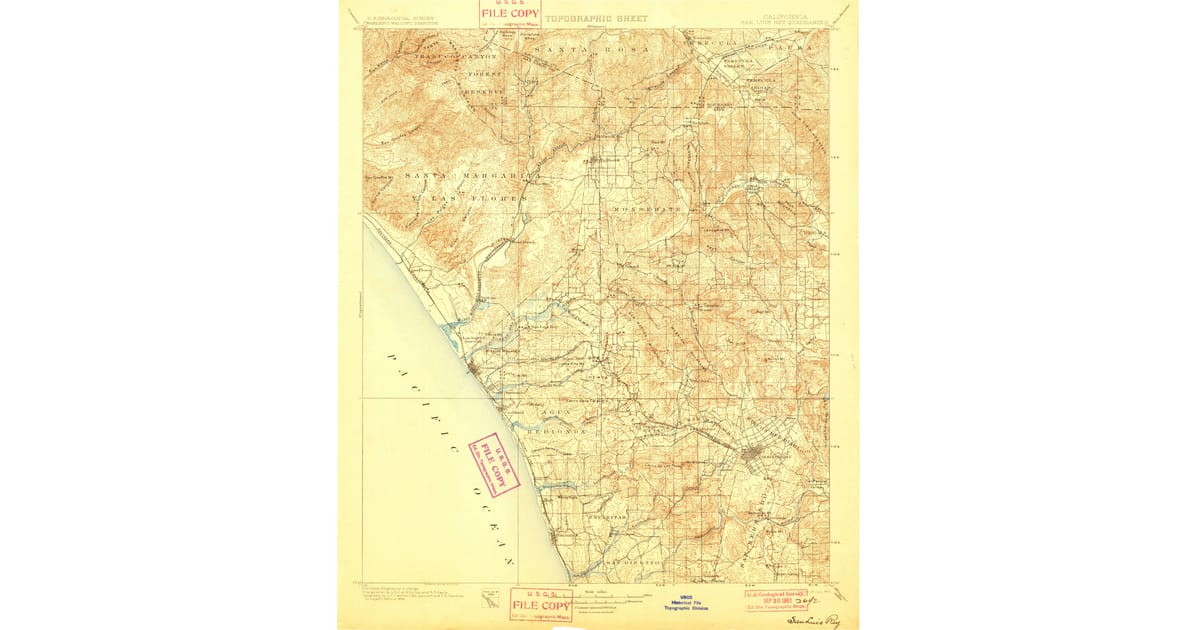 Old Maps of California Sunset, Temecula for Genealogy | Pastmaps