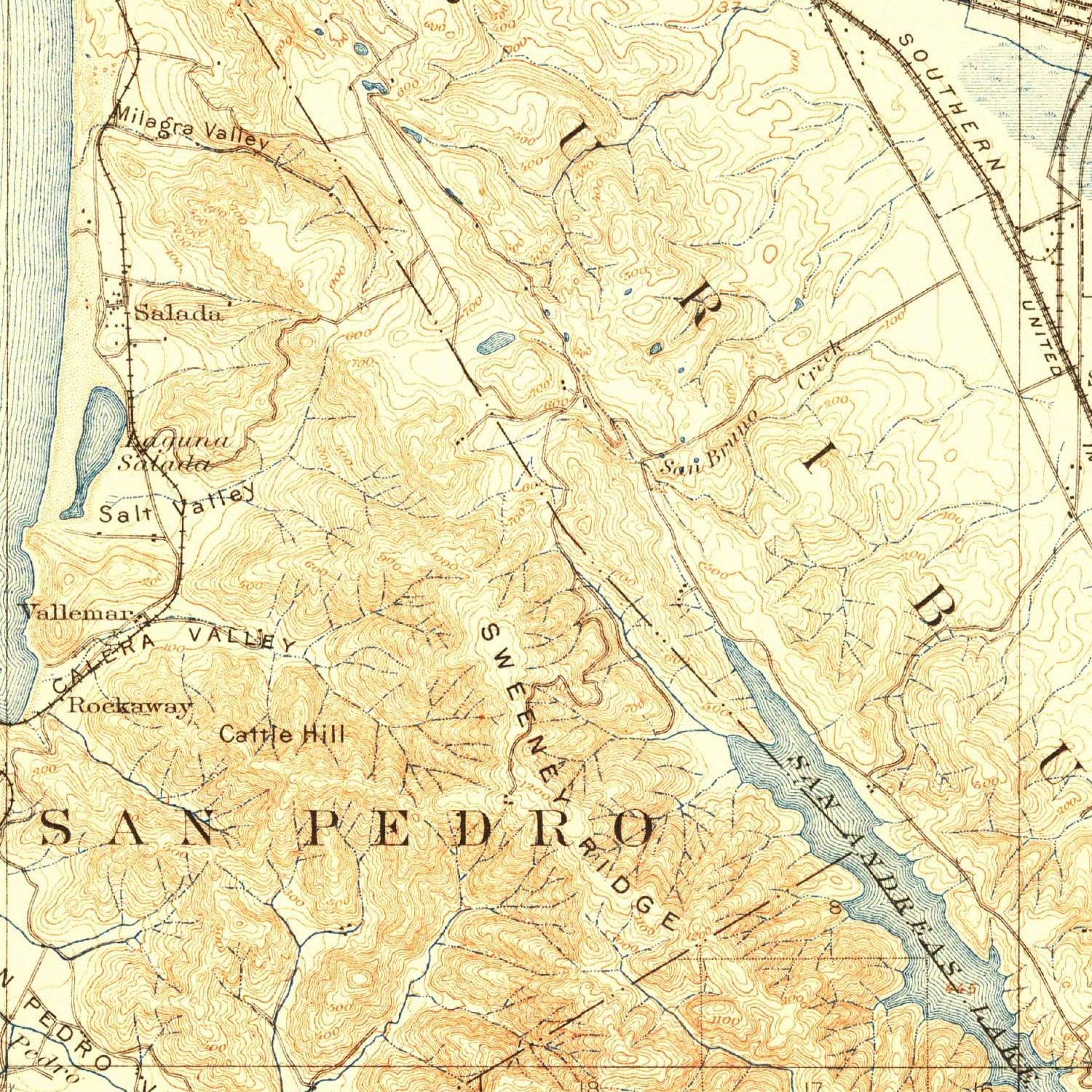 Topo Map Of San Mateo County