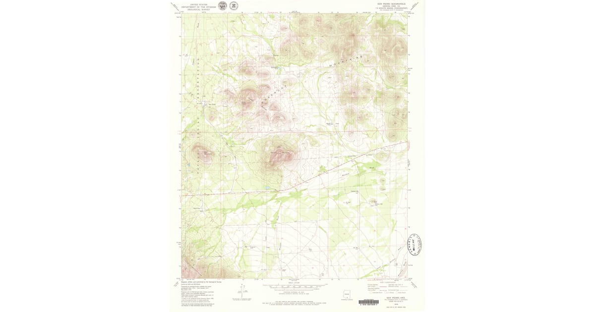 1979 Map of San Pedro, Pima County, AZ — High-Res | Pastmaps