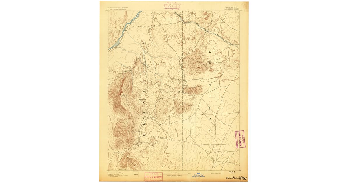 1800s (19th Century) Maps of Embudo Canyon, Albuquerque | Pastmaps
