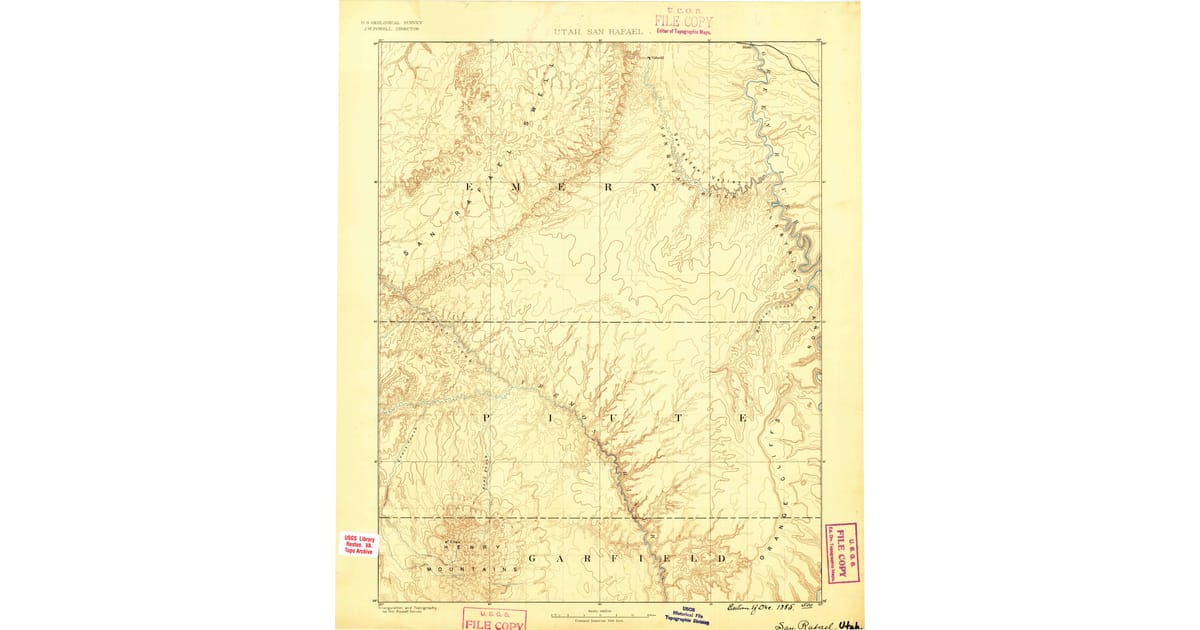 Old Maps of Wayne County, UT for Genealogy | Pastmaps
