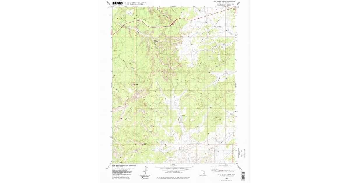 1983 Map of San Rafael Knob, Emery County, UT — High-Res | Pastmaps