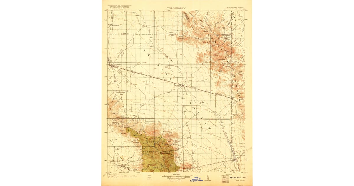 Old Maps of Bowie, AZ | Pastmaps