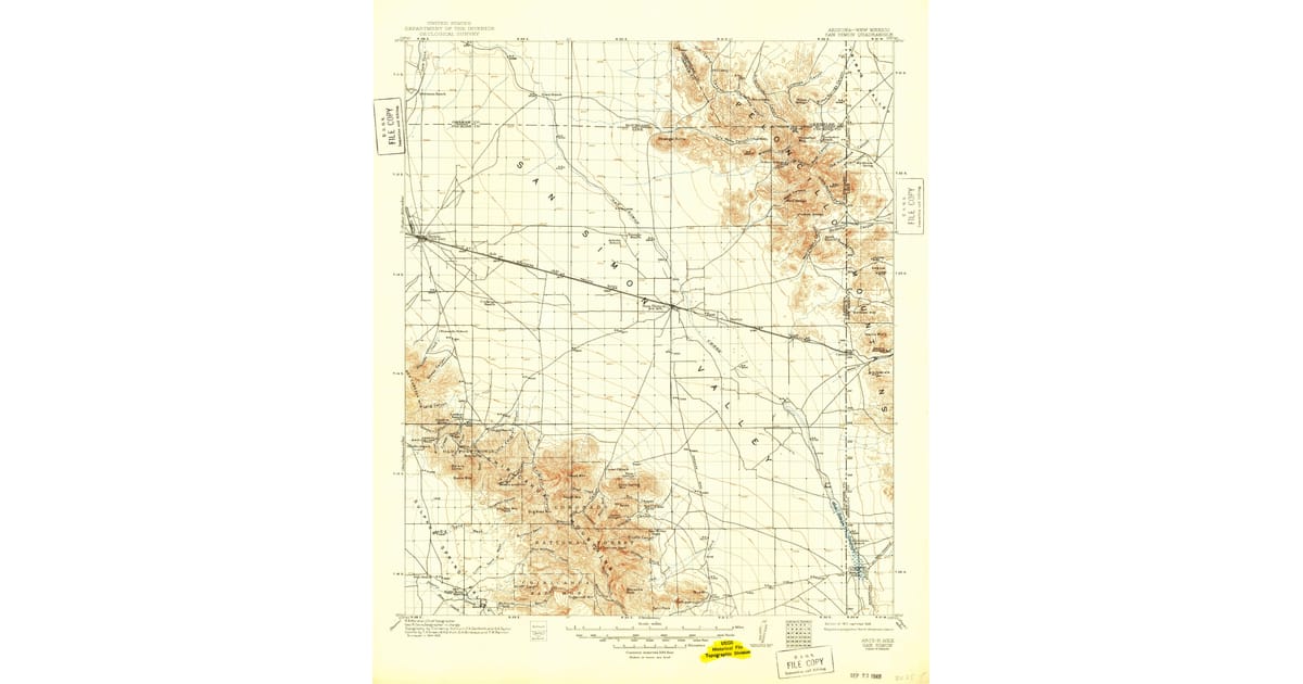 1962 Map of San Simon, AZ — High-Res | Pastmaps